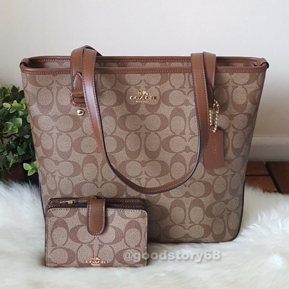 Coach | Bags | Coach Signature Drawstring Carryall Nwt | Poshmark